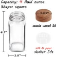 48 Spice Jars with 547 Labels and Shaker Lids - Glass - 4 Oz Square ...