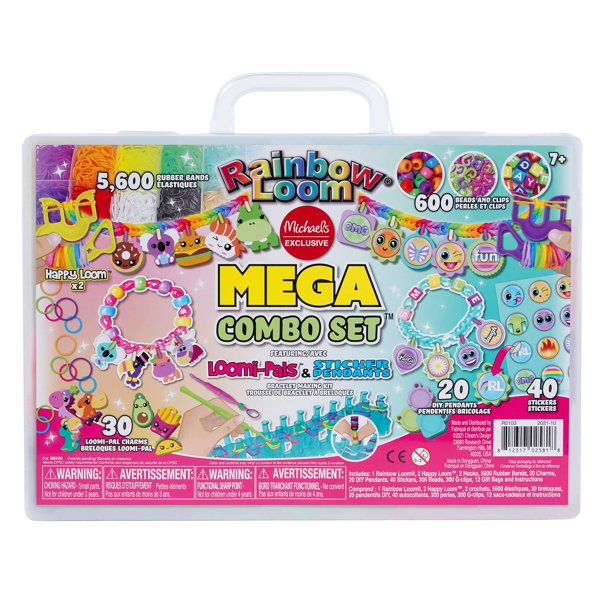 Rainbow Loom® Mega Combo Set™ Loomi-Pals™ & Sticker Pendants Bracelet ...