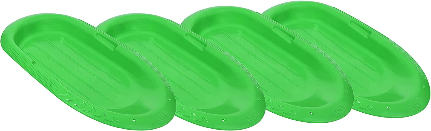 Superio Pack of 4 Toboggan Snow Sleds for Kids and Adults, 36" Heavy ...
