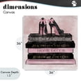Stupell Industries All Things Fashion Book Stack Canvas Wall Art ...