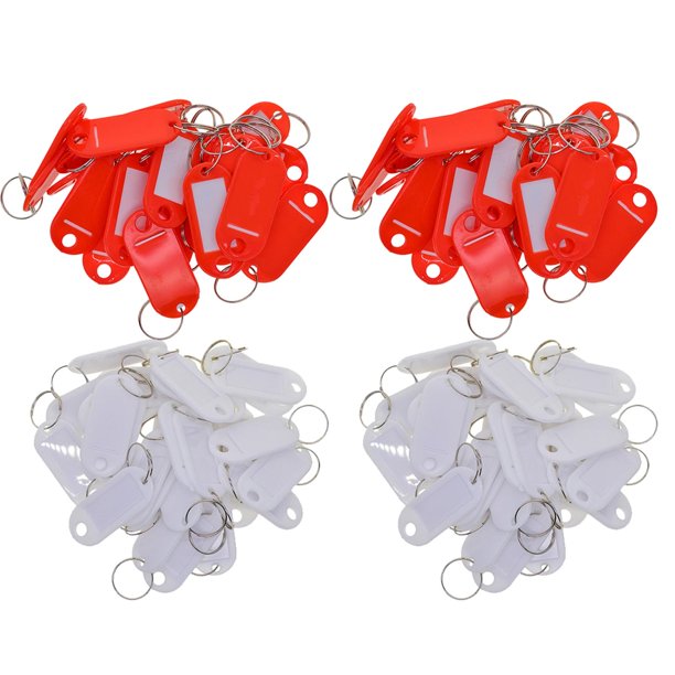 200 Pieces Key Tags Metal Rings Luggage Id Name Label Key Identifiers w ...