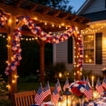 2Pcs Star Spangled Solar Flag Light String – Independence Day ...