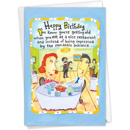 NobleWorks Nice Restaurant - Birthday Greeting Card with Envelope (4.63 ...