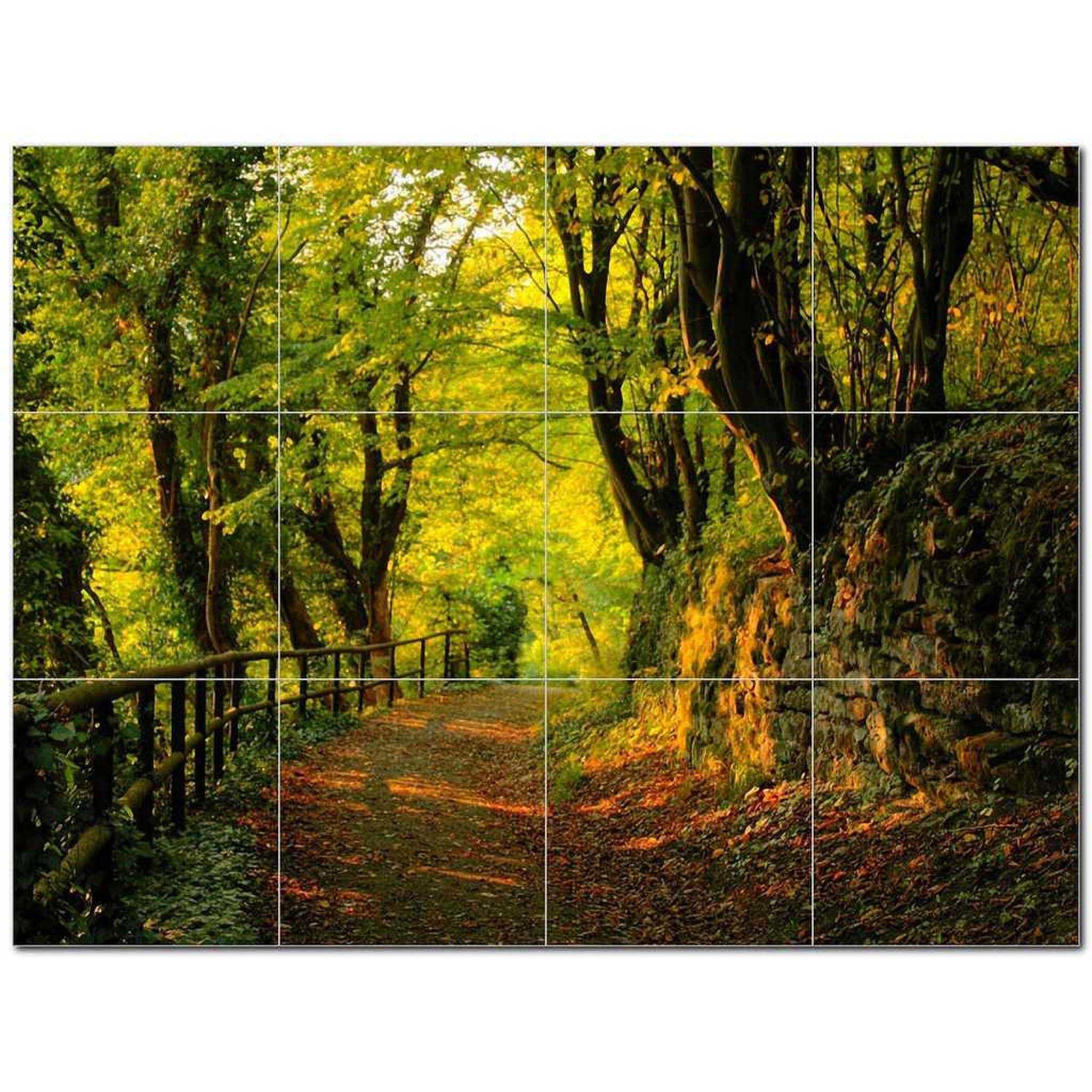 Trees Forest Ceramic Tile Mural Kitchen Backsplash Bathroom Shower ...