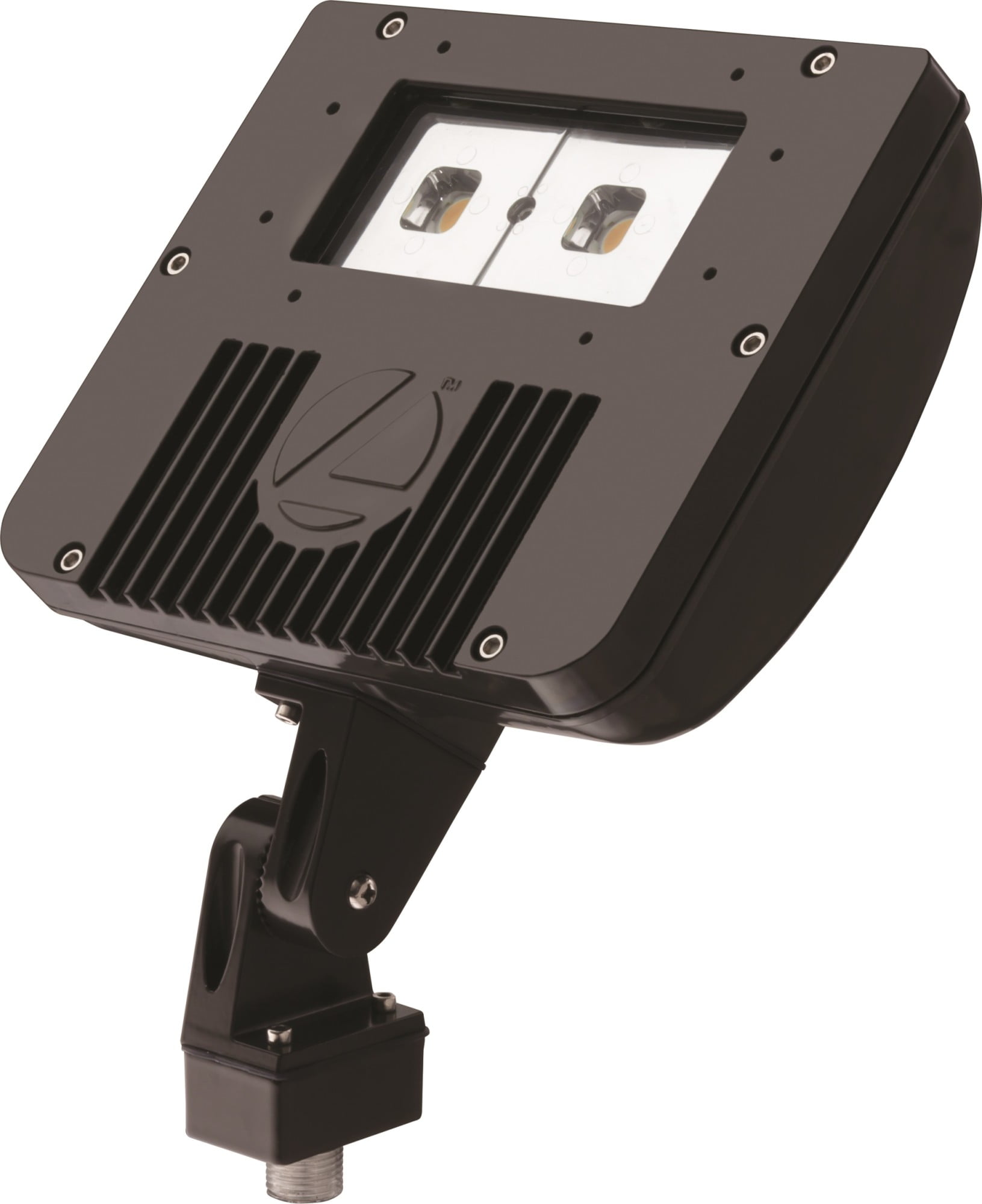 Lithonia Lighting Bronze Outdoor Integrated Led Wall Mount Flood Light ...