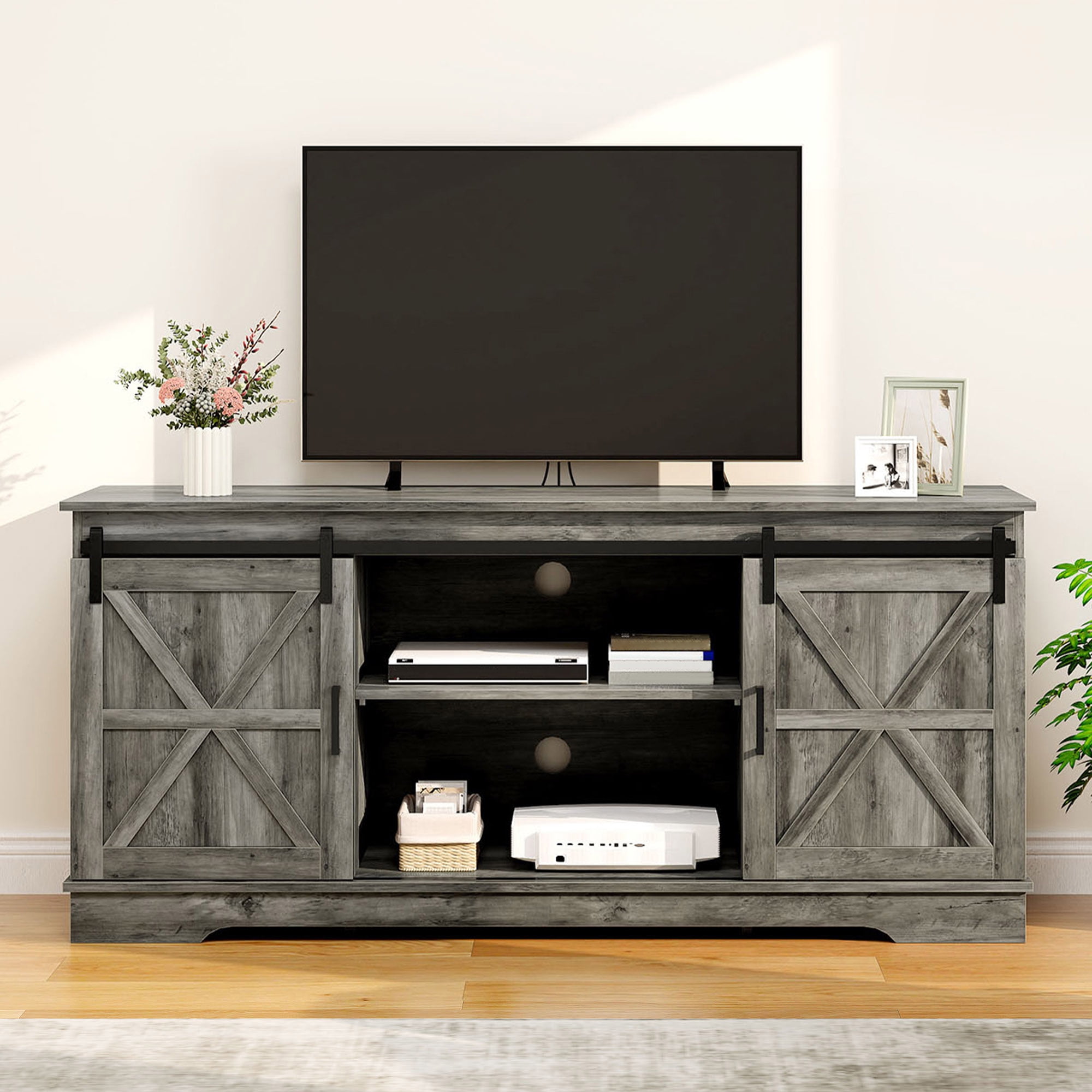 Click here for Dextrus Farmhouse 59 Inch Tv Stand With Storage Ca... prices