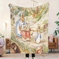 Beatrix Potter Peter Rabbit Family Flannel Blanket, Soft Lightweight ...