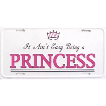 Spoiled Princess, Pink License Plate Tag Frame, Multiple Colors ...