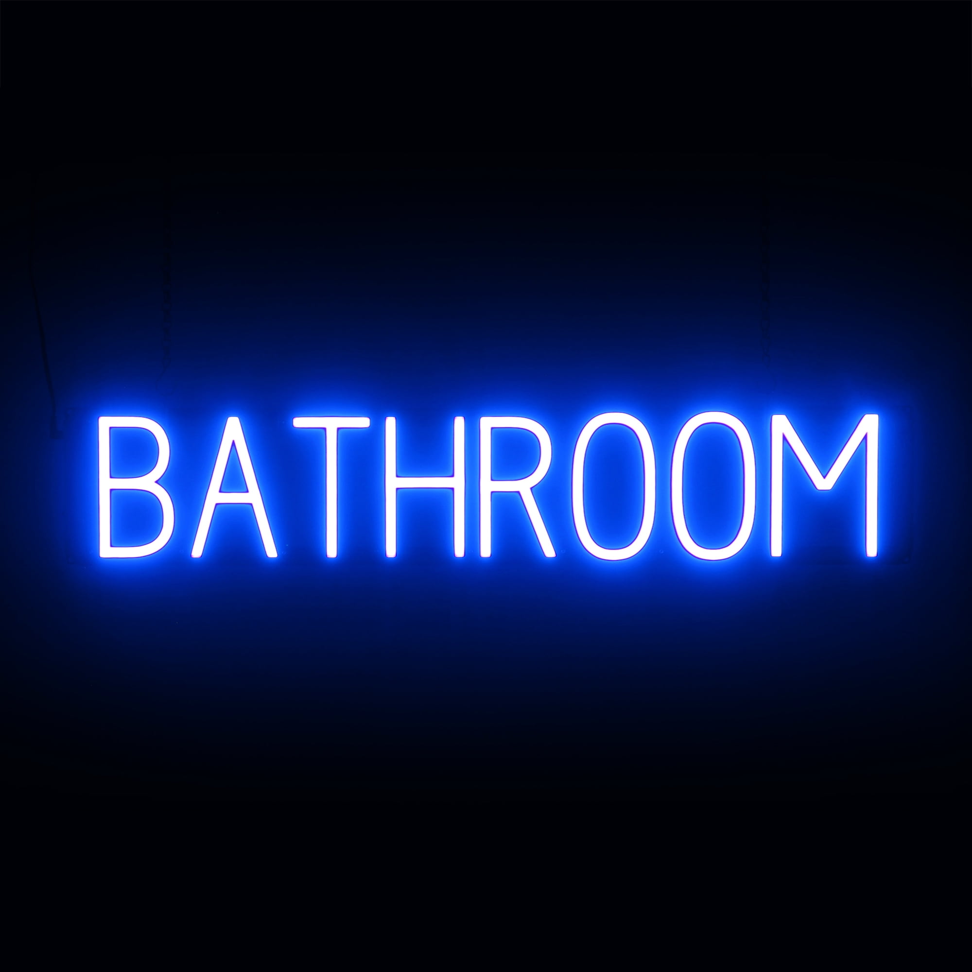SpellBrite Neon-LED BATHROOM Sign With Dimming Capability. LED Bathroom ...