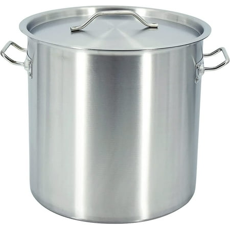 Straight Stainless Steel Pot with 3 Layer Lid Large Capacity Pot ...