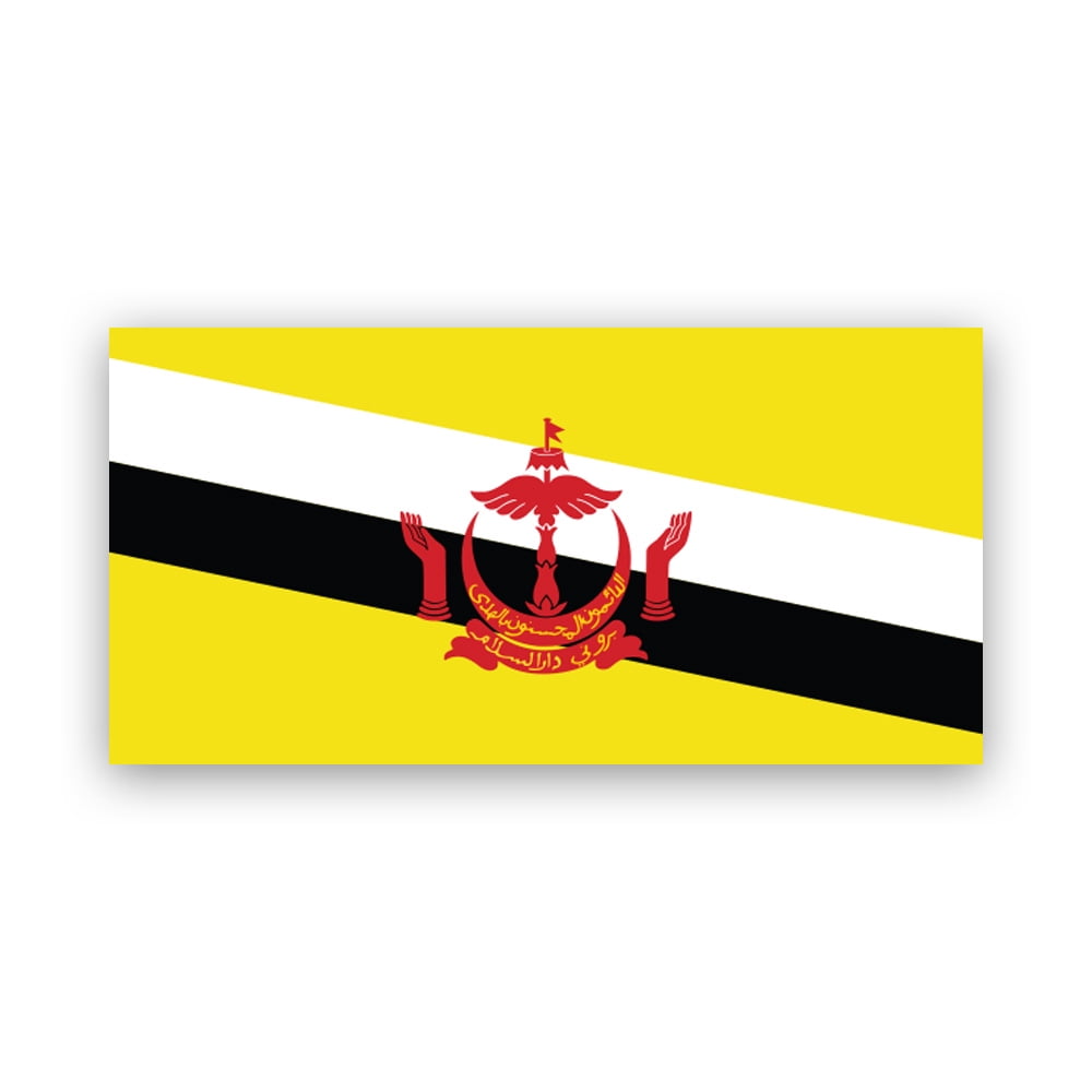 Bruneian Flag Sticker Decal - Self Adhesive Vinyl - Weatherproof - Made ...