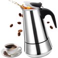 AHGLOP-9 Cup Stainless Steel Moka Pot Stovetop Espresso Maker | Italian ...