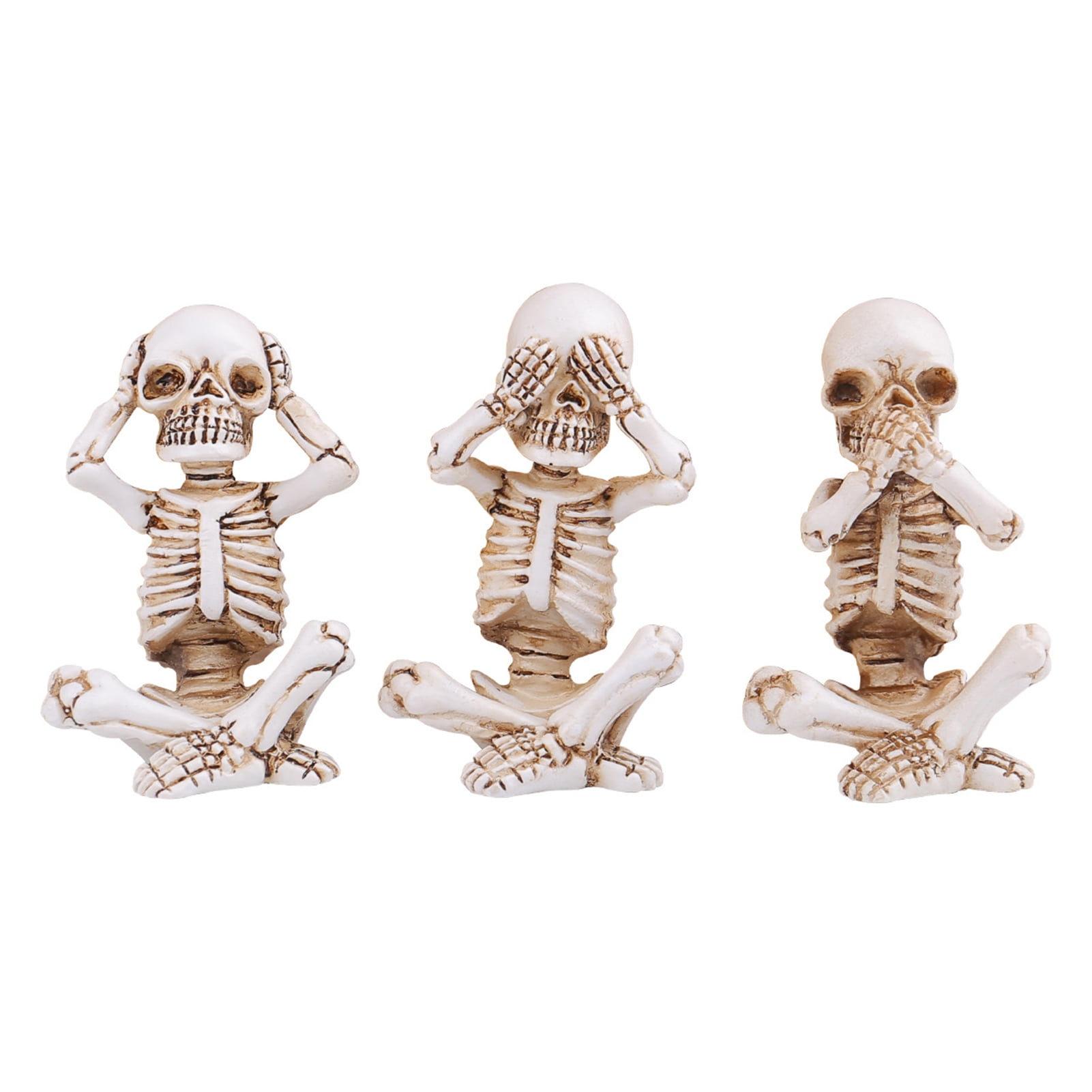 Click here for Sarkoyar 3pcs Skull Ornaments Resin Yoga Skeleton... prices