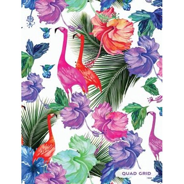 Flamingo Designs: Quad Grid : Flamingo Composition Notebook Graph Ruled ...