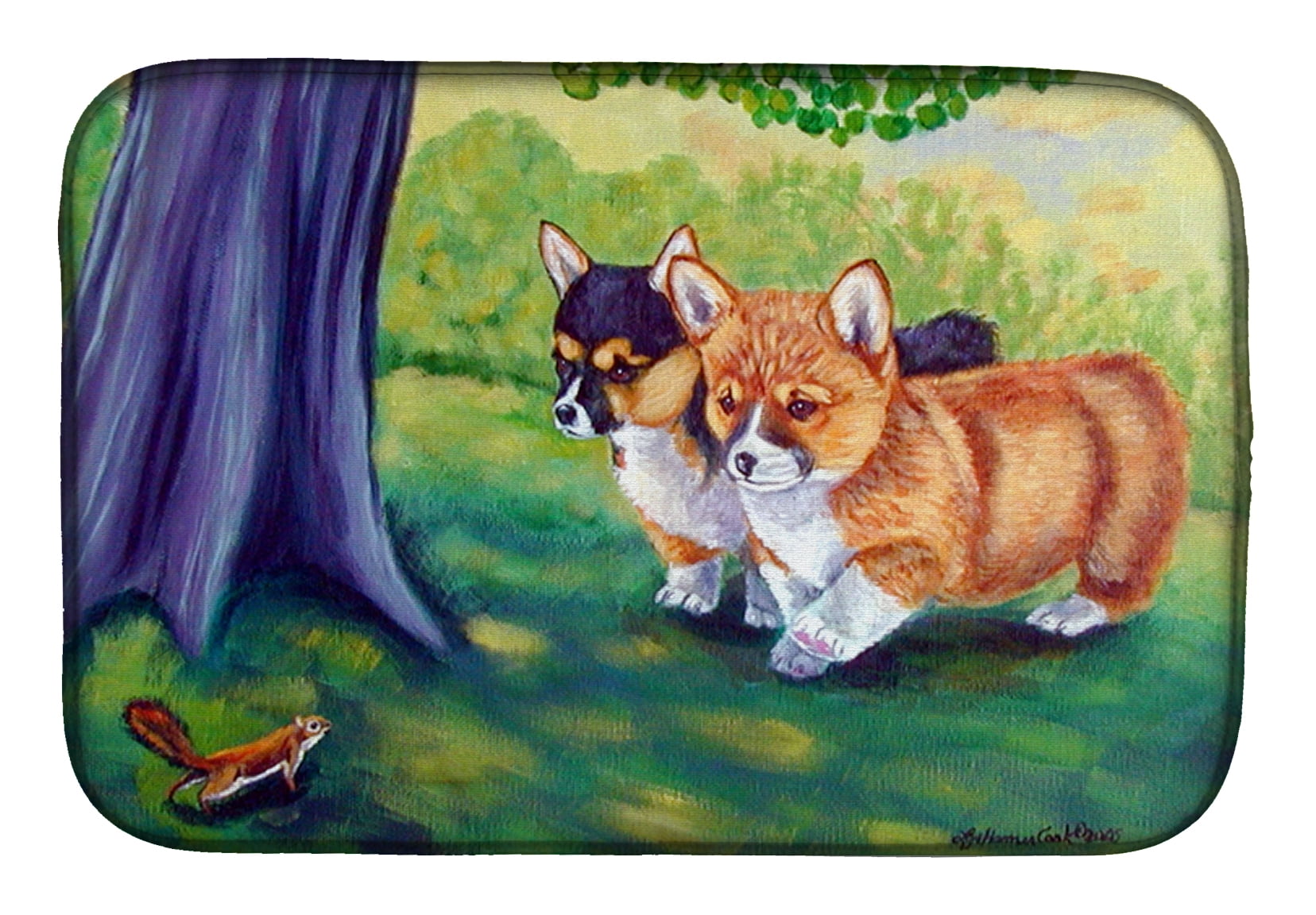 Caroline's Treasures Corgi Dish Drying Mat - Walmart.com - Walmart.com