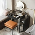 Vanity Table with Stool,Retractable Makeup,Dressing Table,Vanity Desk ...