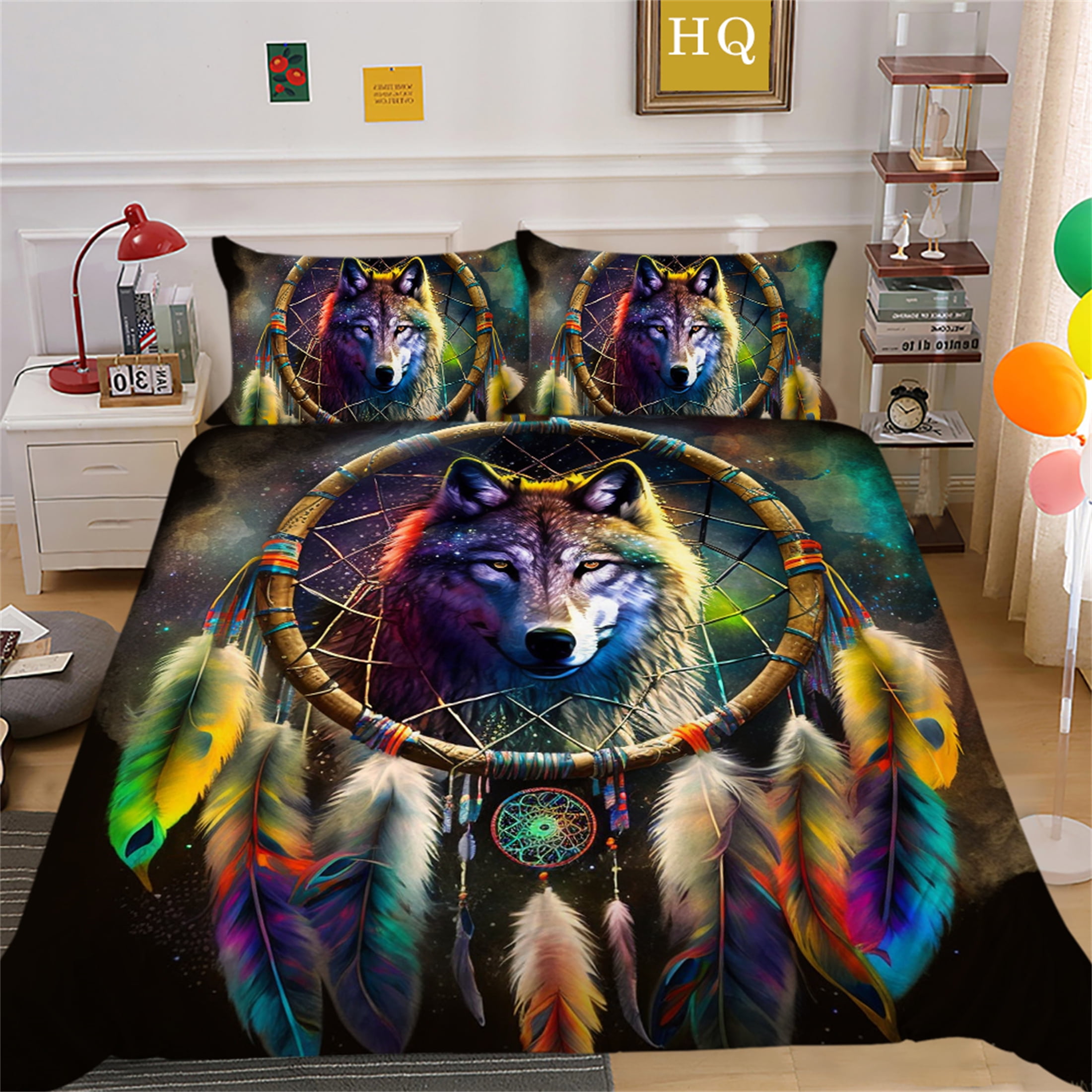 Bed Set Cover 3D Dreamy Wolf Printing Cozy Quilt Cover Set High Quality ...
