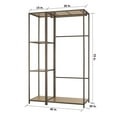 TRINITY 45x20x72 Modular Bamboo Closet Organizer, 2-Piece Set - Bronze ...