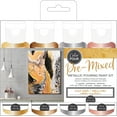 American Crafts Color Pour Pre-Mixed Paint Kit 4/Pkg-Mixed Metal ...
