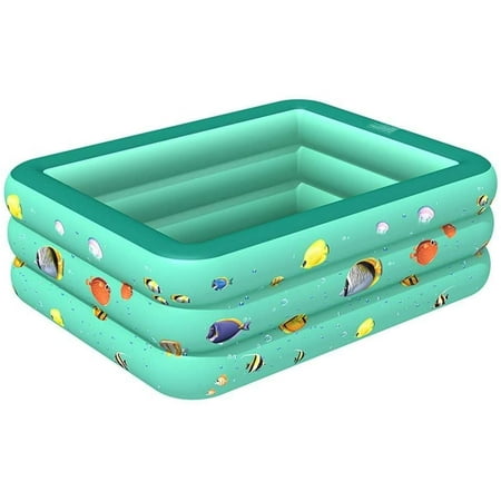 Rectangular Family Paddling Pool Children Inflatable Swimming Paddling ...