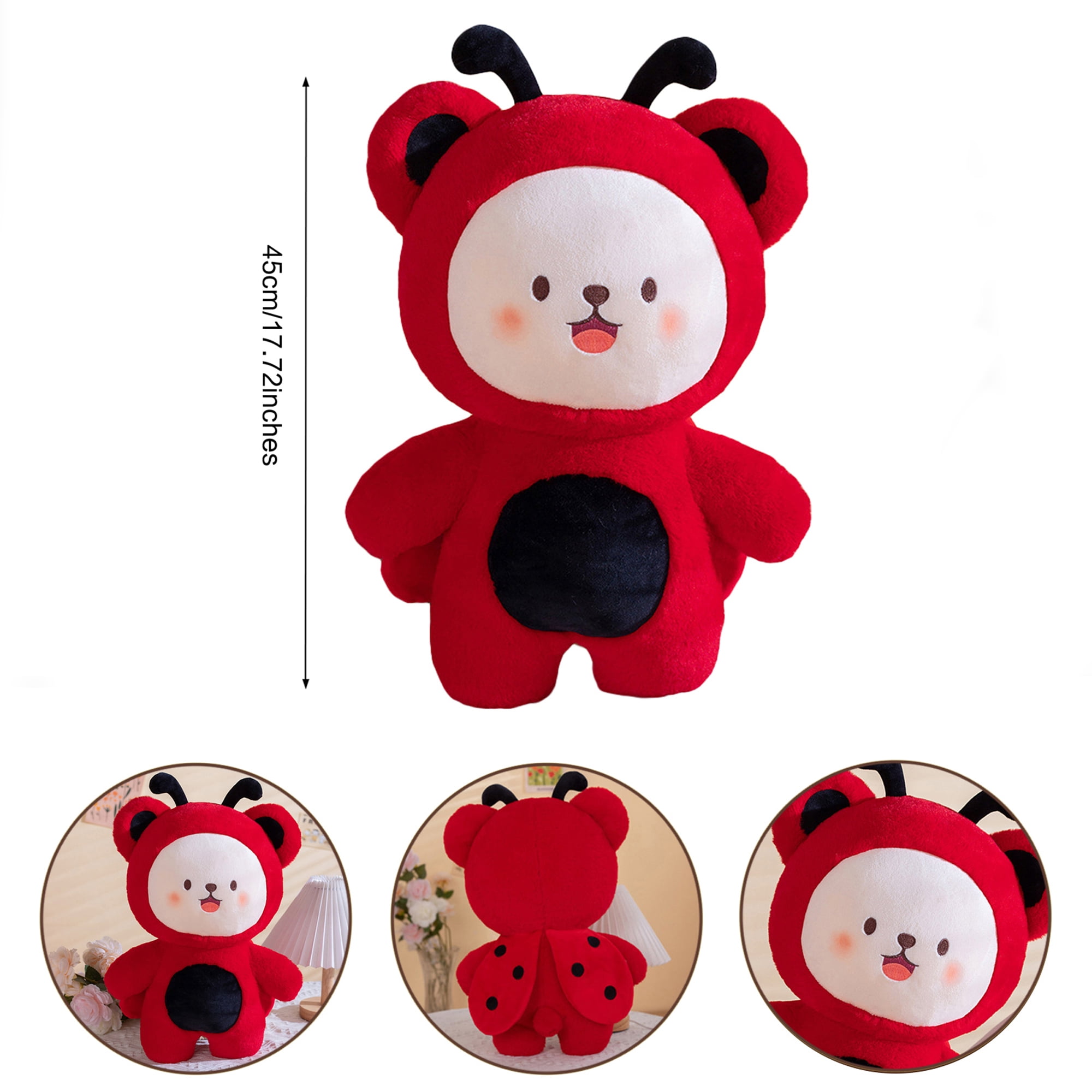 Lamuusaa Cute Stuffed Animal Plush Toy, Cartoon Bee/Ladybug/Butterfly ...