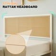 Rattan Bed Frame with Led Lights, Bed Frames with Natural Rattan ...