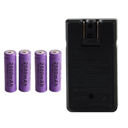 1 Pcs 3.7 V 14500 2500 mAh Li-ion Rechargeable Battery For LED ...