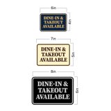 Signs ByLITA Classic Framed Dine-In And Takeout Available Door or Wall ...