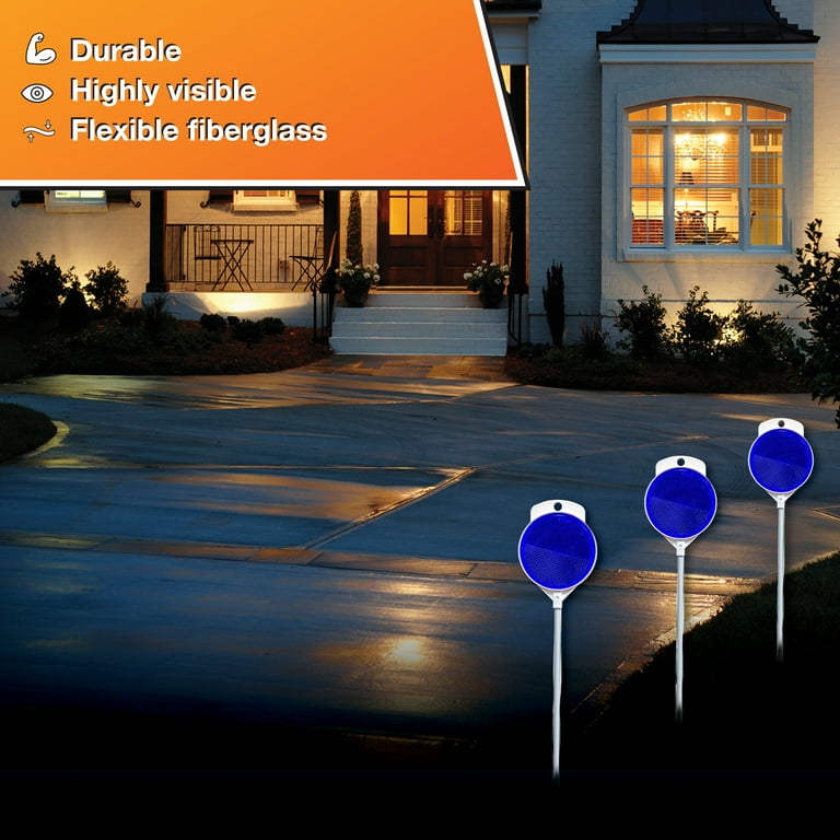 Blue Reflector Driveway Marker