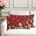 Cartoon Puppy Pillow Covers Set of 2, Dag Paw Print Bone Balls Brown ...