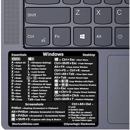 Lepai Windows PC Reference Keyboard Shortcut Vinyl Sticker, Laminated ...