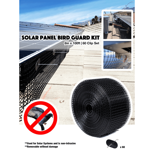 Solar Panel Critter Guard Bird Guard Mesh 6in X 100ft Roll Kit | 60 ...