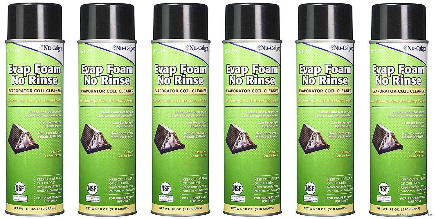 -calgon 4171-75 evap foam no rinse evaporator coil cleaner, 18 oz ...