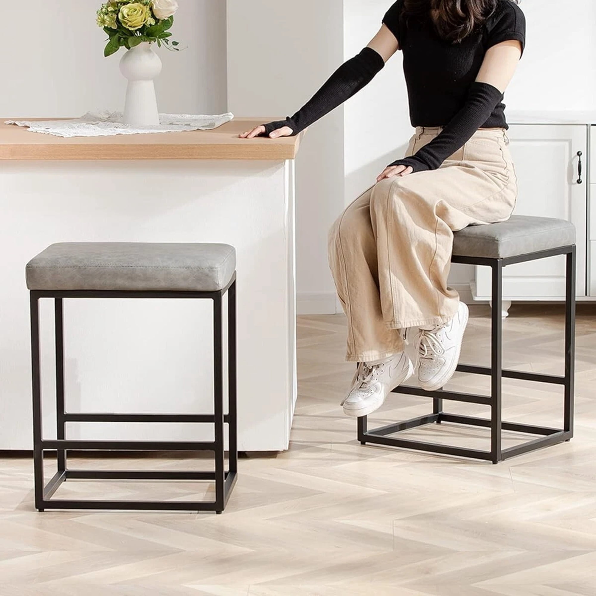 Click here for Toytexx 2-Pack Square Bar Stools  24 Counter Heigh... prices