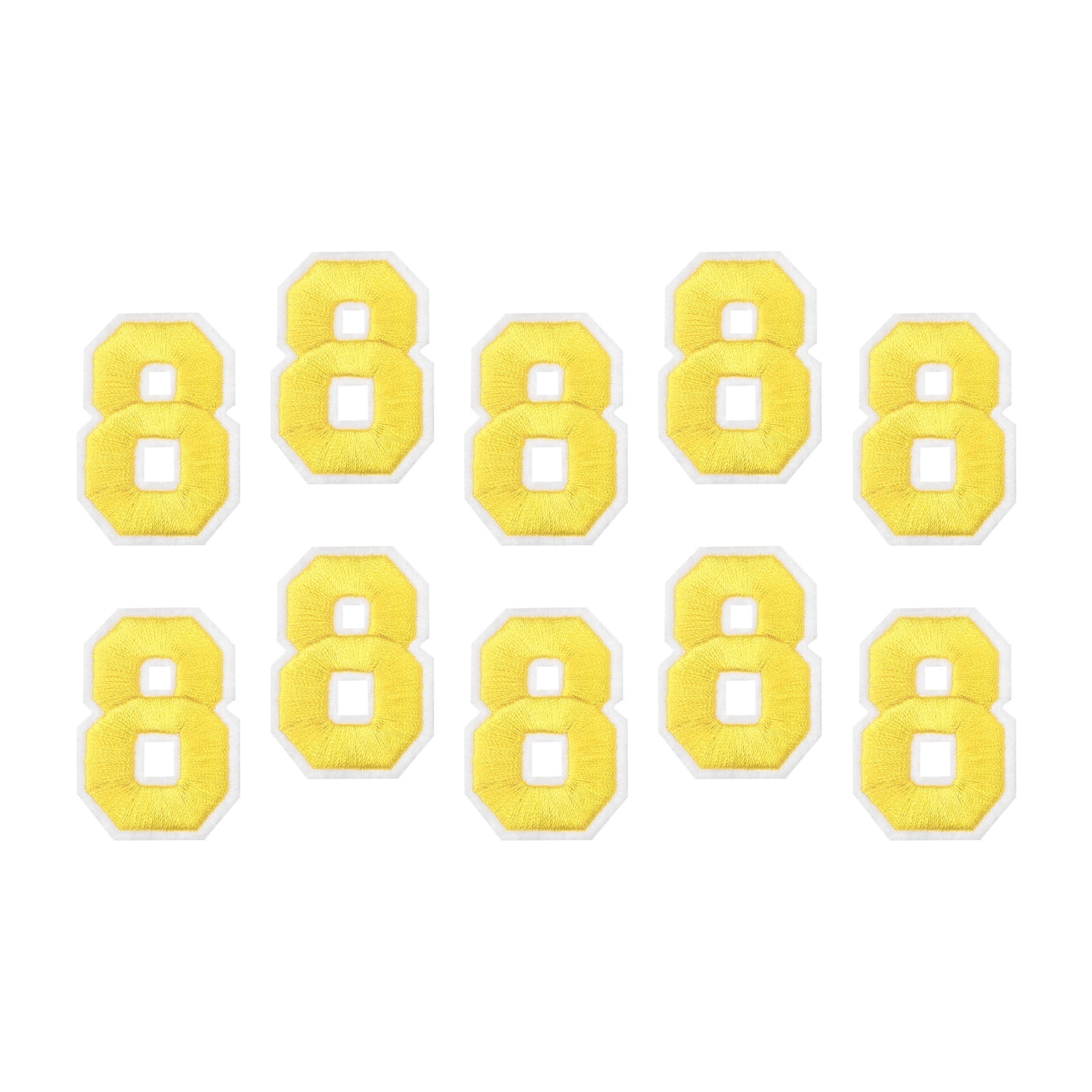 Uxcell Number Patches Embroidered Decorative Repair Patches Iron on ...