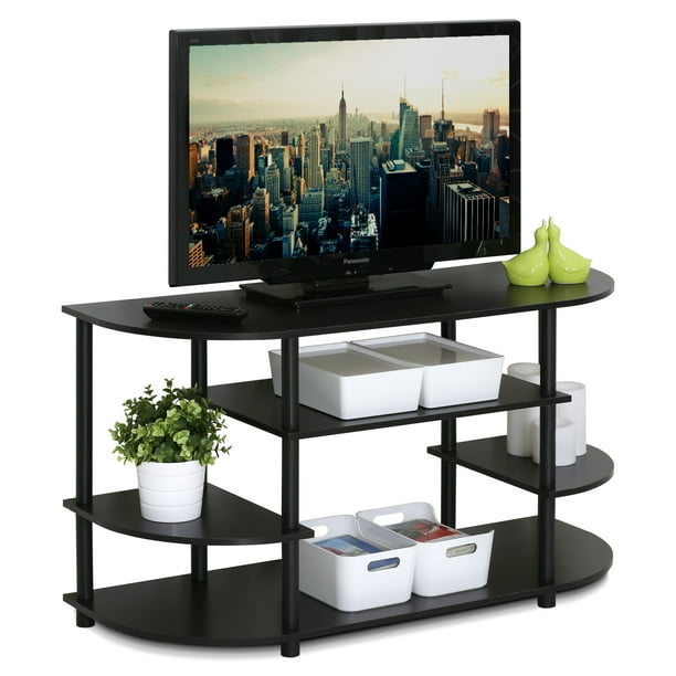 Furinno JAYA Simple Design No Tool TV Stand, Black - Walmart.com