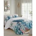 4 Piece Duvet Cover Set Full, Watercolor Sea Turtle on Farm Wood Soft ...