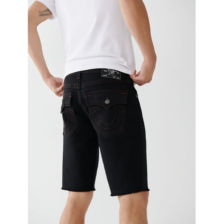 True Religion Men's Ricky Flap Sn Shorts Fray, 2Sb Body Rinse Black, 40 ...