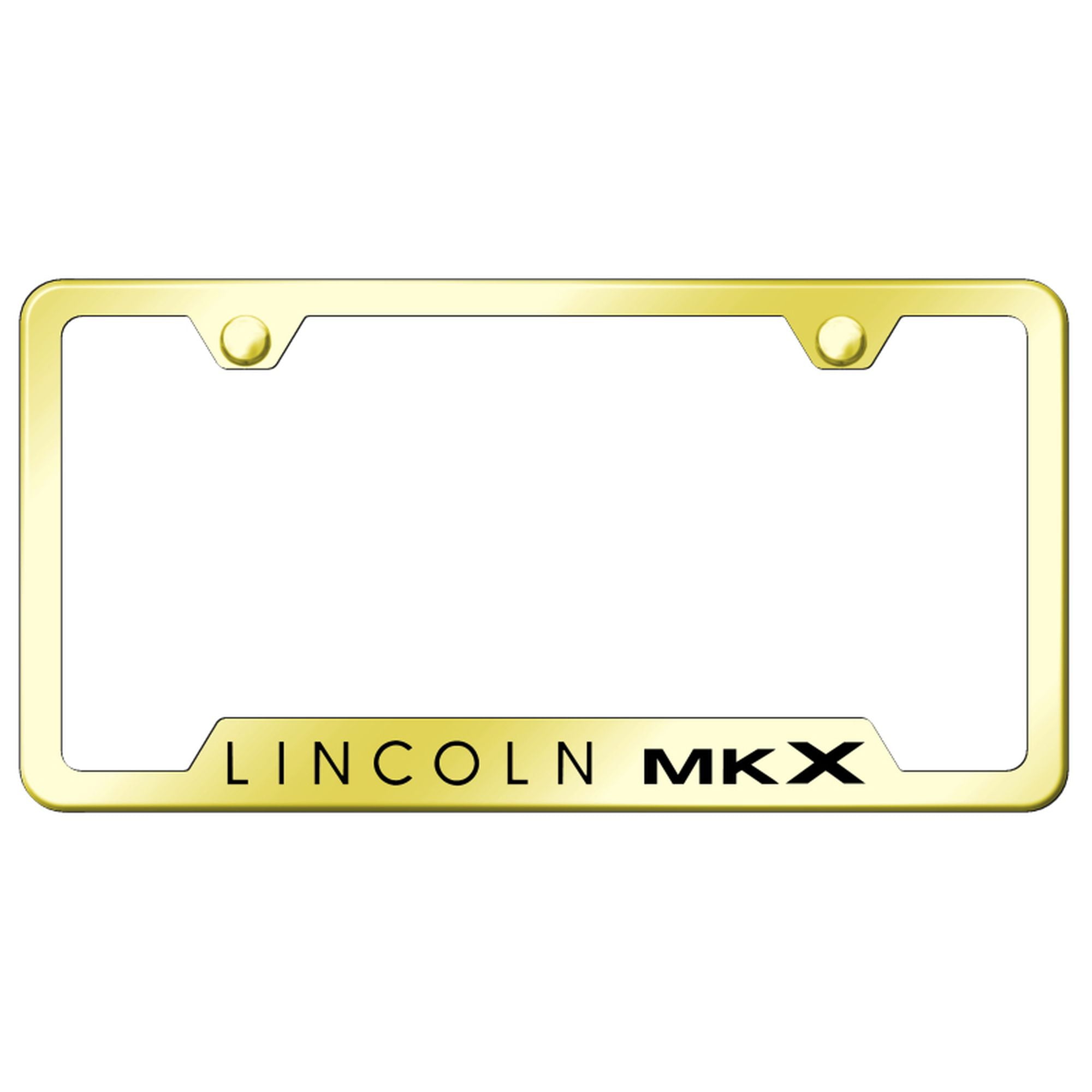 Lincoln MKX Laser Etched Logo Cut-Out License Plate Frame (Gold ...