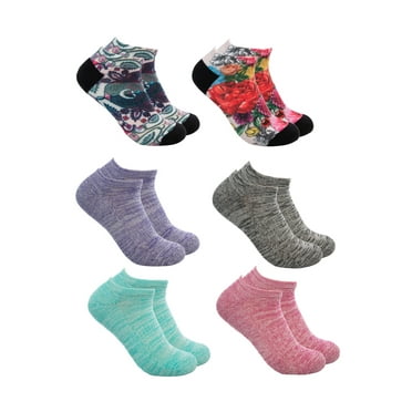 12 Pairs Women's Ankle Socks Assorted Colors Size 9-11 Multicolor Solid ...