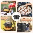Coliware 5 QT Cast Iron Dutch Oven, Pre-Seasoned Camping Pot ...