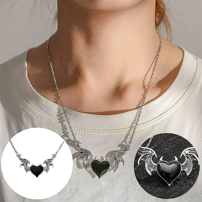Heart Devil Pendant With Wings