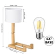 ELINKUME Adjustable Robot Table Lamp, Bedside Night Stand Light, 17in ...