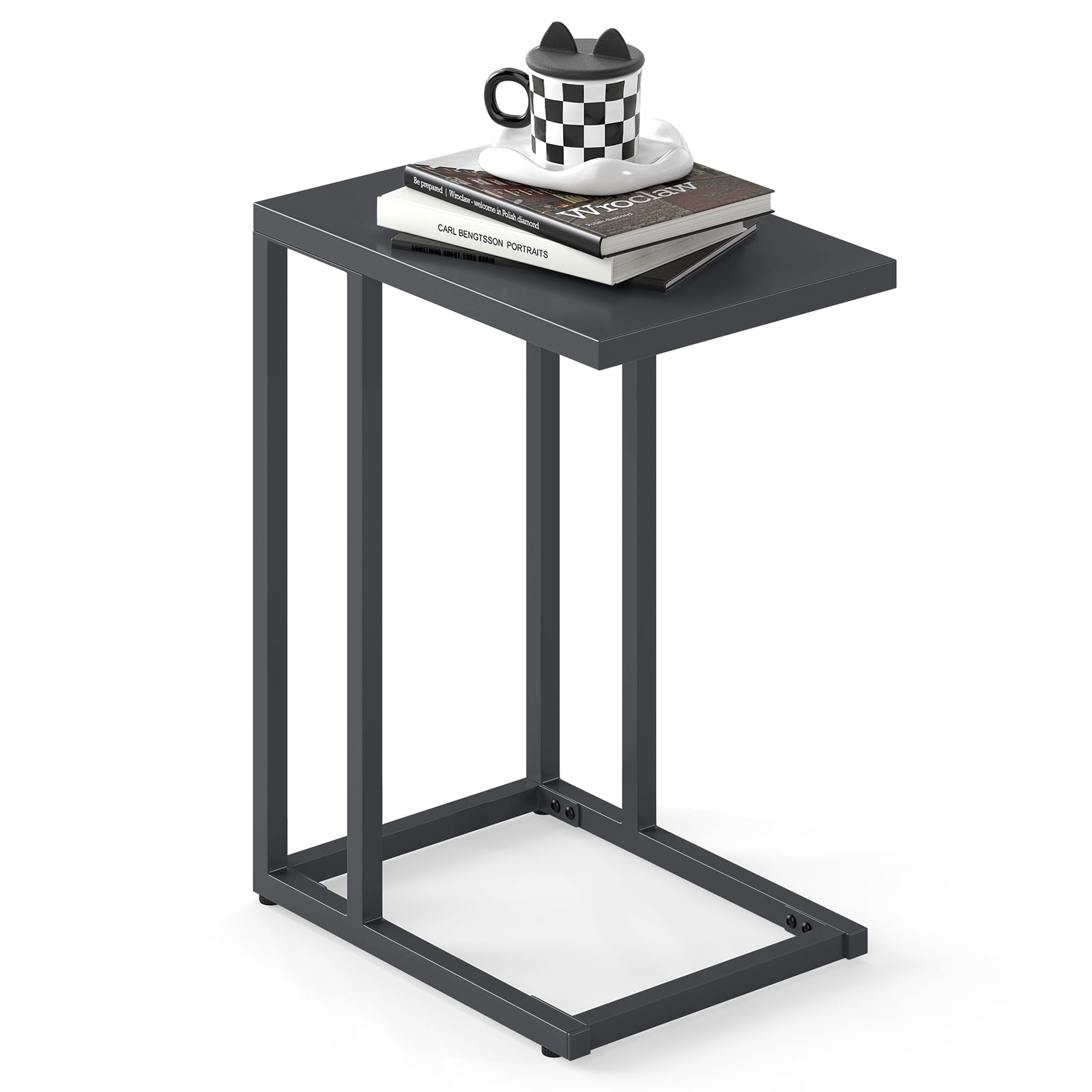 Click here for Gymax C Shaped End Table W/ Metal Frame Sofa Table... prices