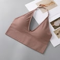Atienubee Wireless Bras For Women Halterneck Sports Bra Backless Deep V
