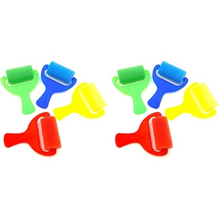 8 Pcs Kids Paint Rollers DIY Sponge Paint Rolls Mini Painting Rollers ...