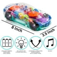ArtCreativity Light-up Transparent Sensory Car Toy – Bump-and-Go Kids ...