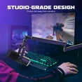 Microphone Boom Arm, Low Profile Adjustable Stick Arm Stand with Desk ...