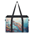 ADECORIVY Ocean Turtle Reusable Grocery Bags, Foldable Reusable ...