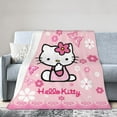 Cute Cat Blanket Hello Kitty Flannel Blanket Super Soft Throw Blankt ...